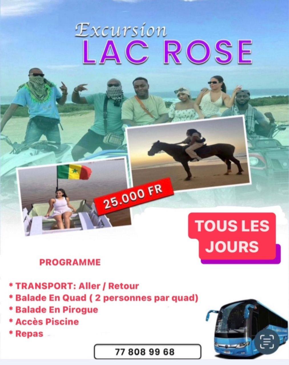 LAC ROSE avec transport | Lac Rose Excursion Quad | Location de quad ...